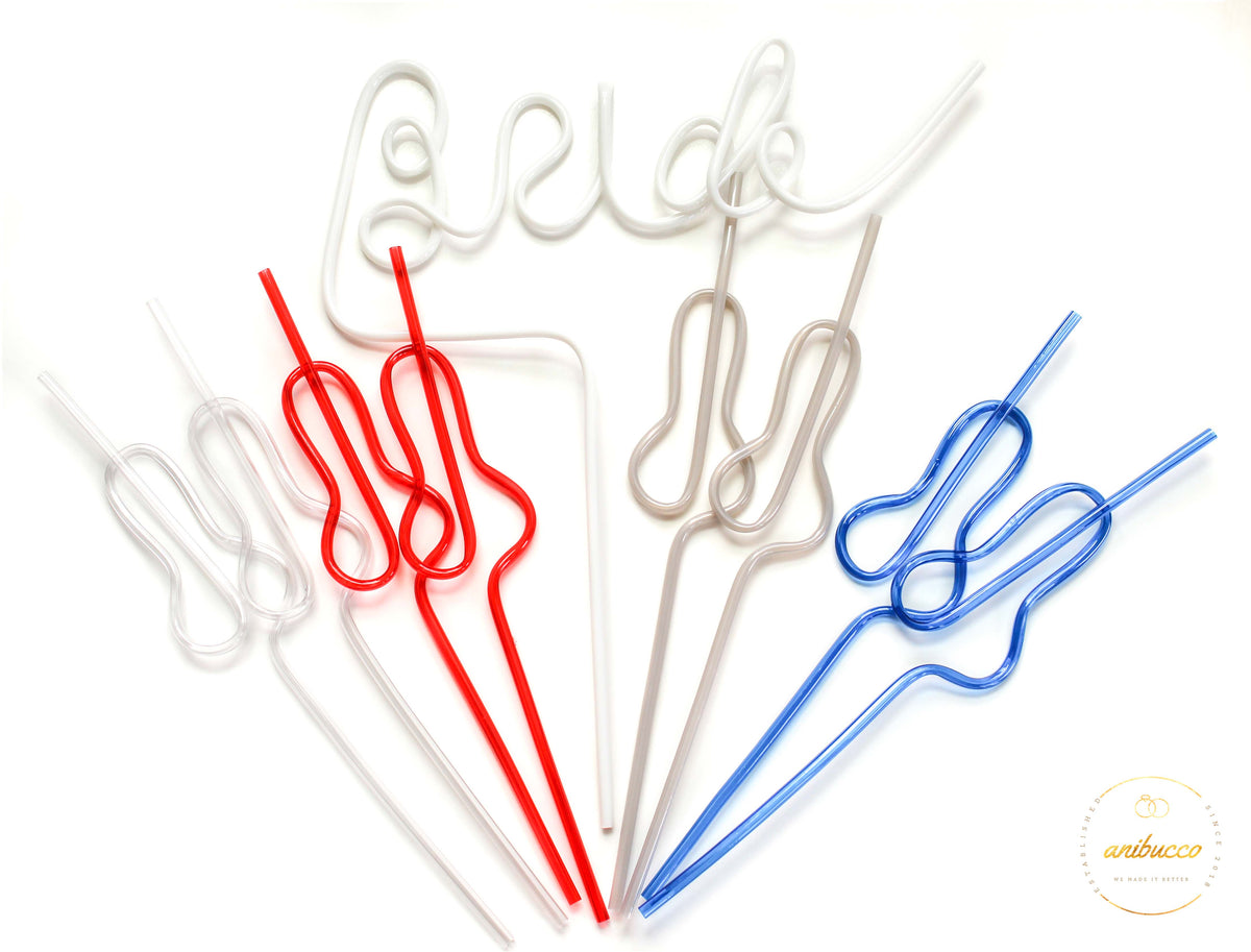 Red White I Do Swirly Bach Straws | Bachelorette Party Favors ...